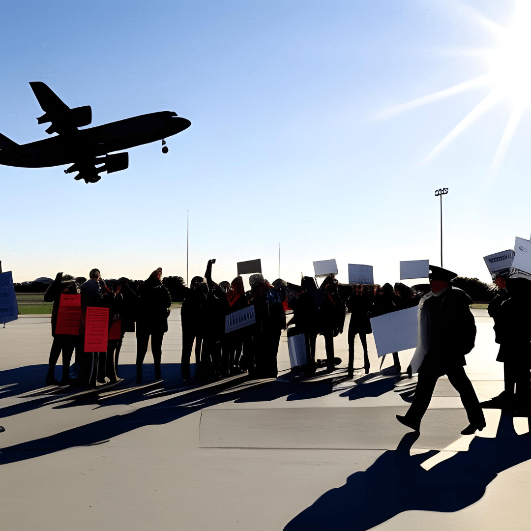 “Coronation strike” by security staff at London Heathrow airport - Blue ...