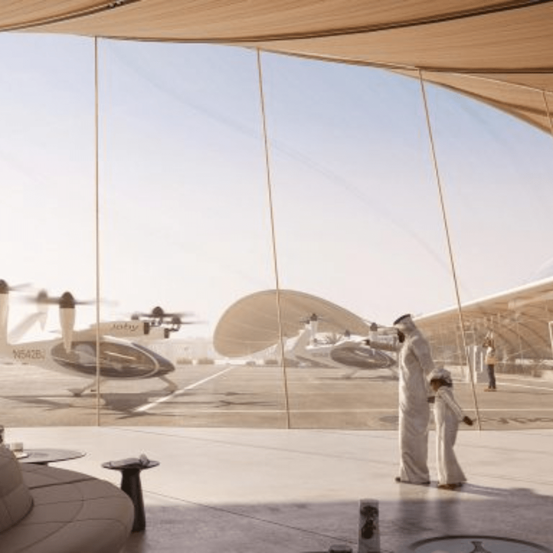 British architects design a flying taxi “vertiport” terminal for Dubai ...